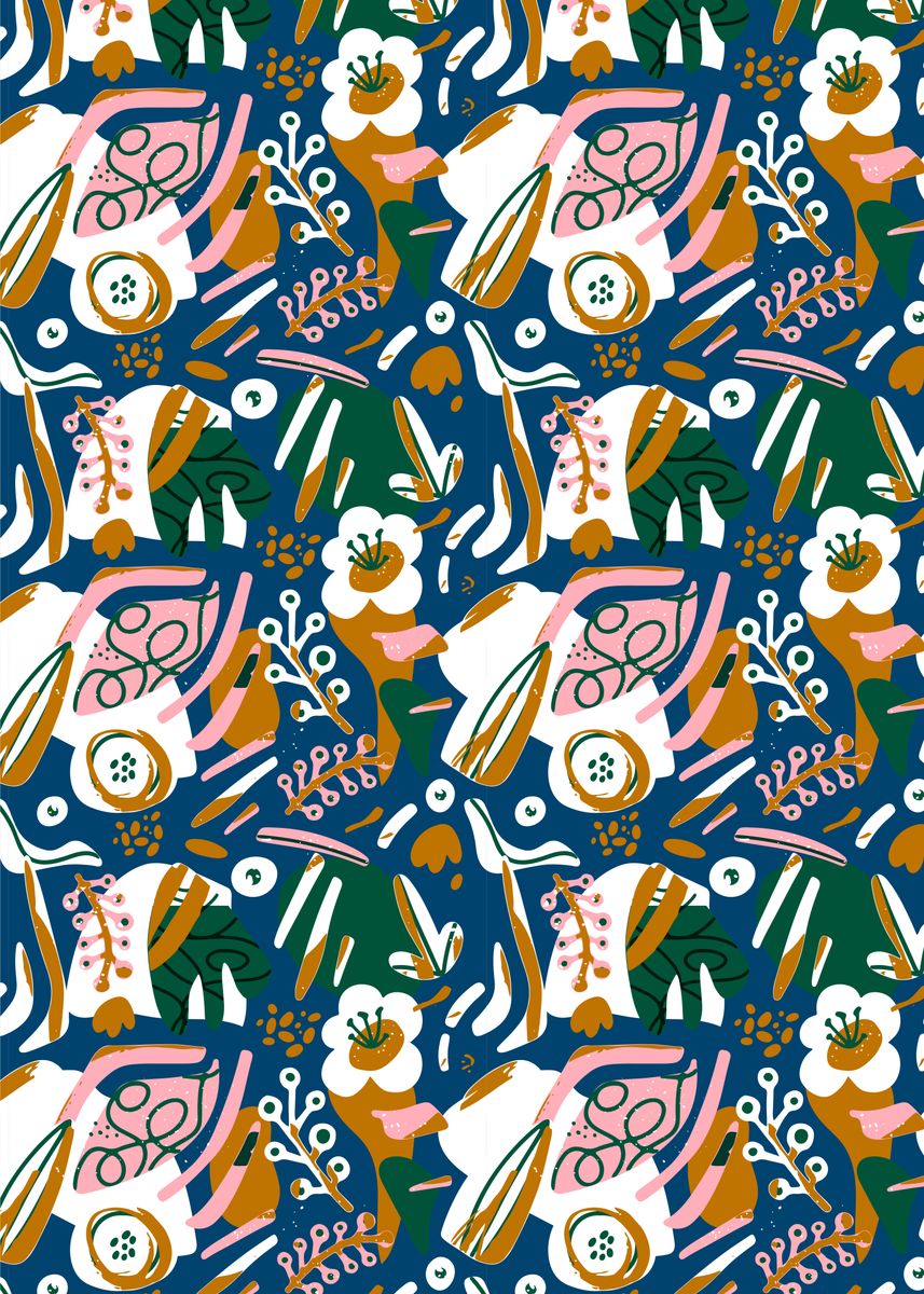 'Floral Pattern Design' Poster, picture, metal print, paint by Shauntia ...