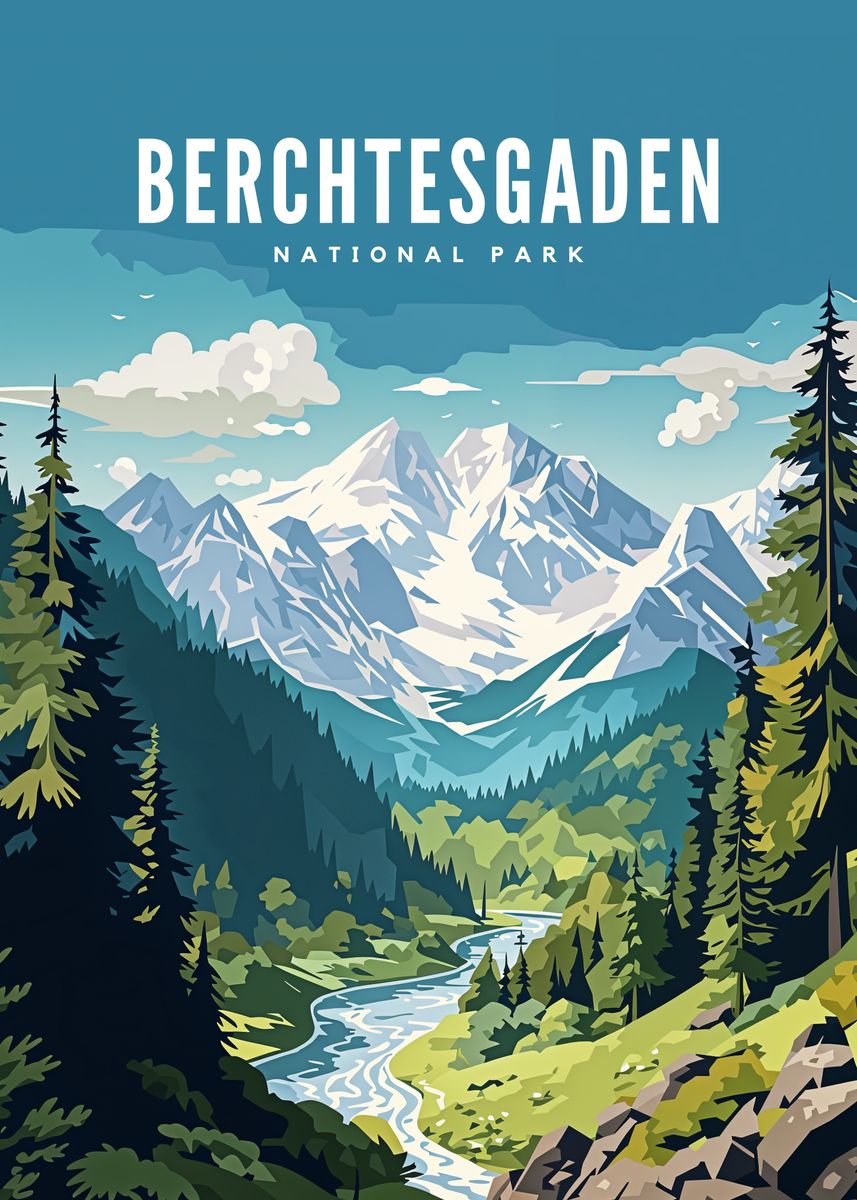 'Berchtesgaden National Park' Poster, picture, metal print, paint by ...