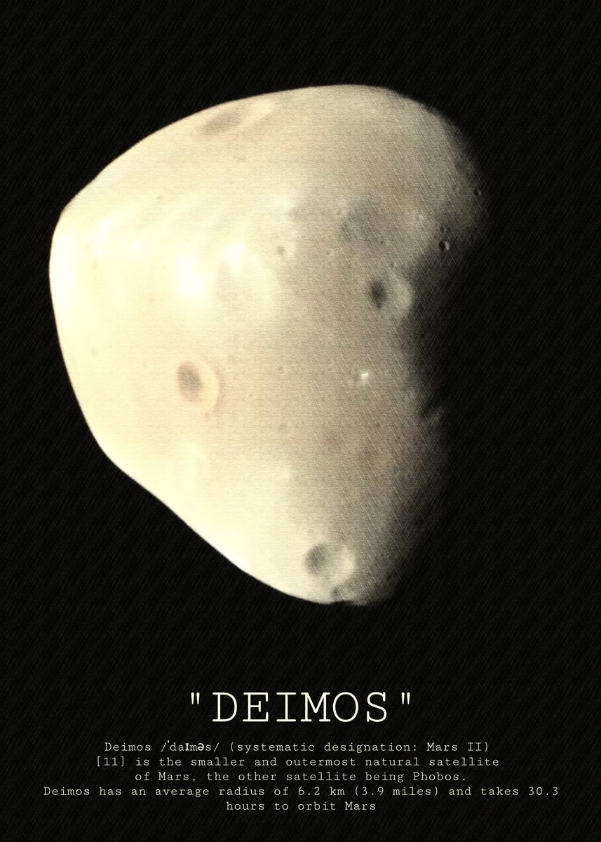 'Deimos, Martian Moon' Poster, picture, metal print, paint by Brexmore ...