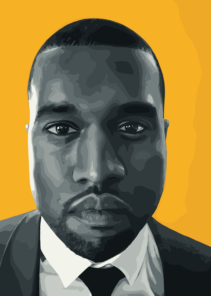 'Kanye West rapper music' Poster, picture, metal print, paint by | Displate