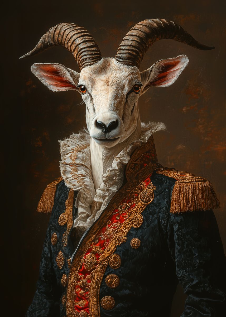 'Arabian Oryx Commander' Poster, picture, metal print, paint by ...