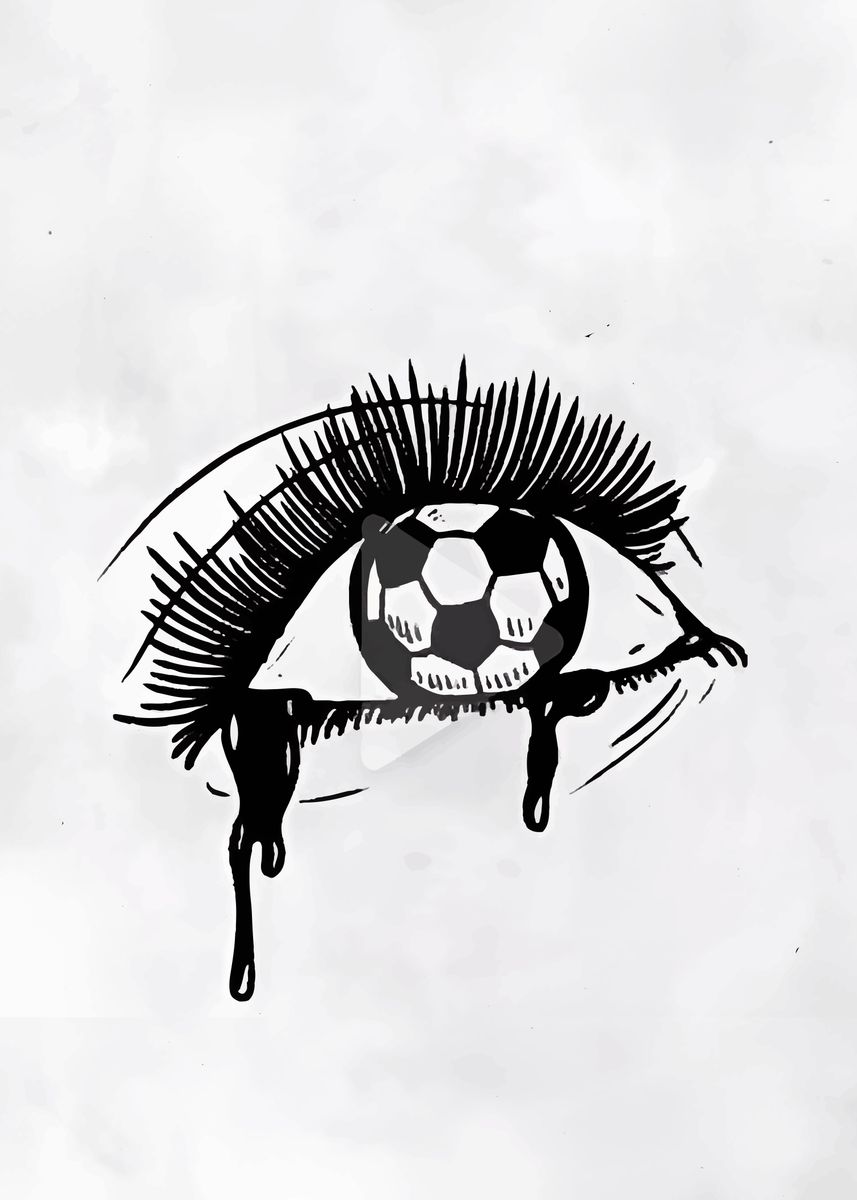 'Soccer Eye' Poster, picture, metal print, paint by angga wicaksono ...