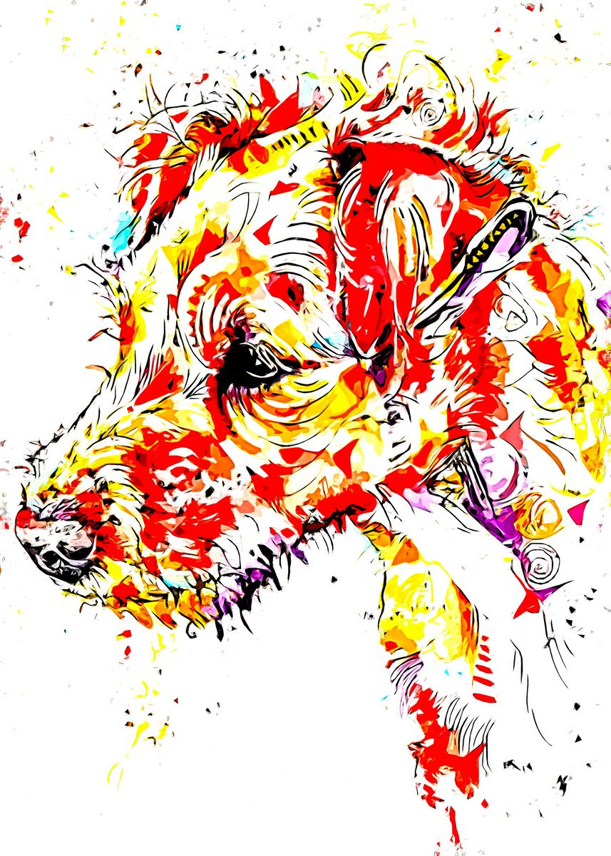 'Dog ' Poster, picture, metal print, paint by Graphics GC | Displate