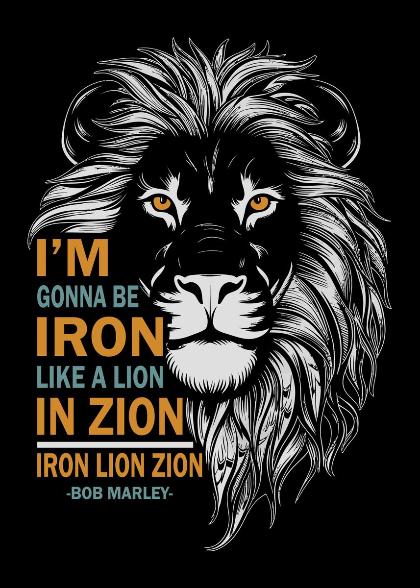 'Iron Lion Zion' Poster, picture, metal print, paint by Deborah ...
