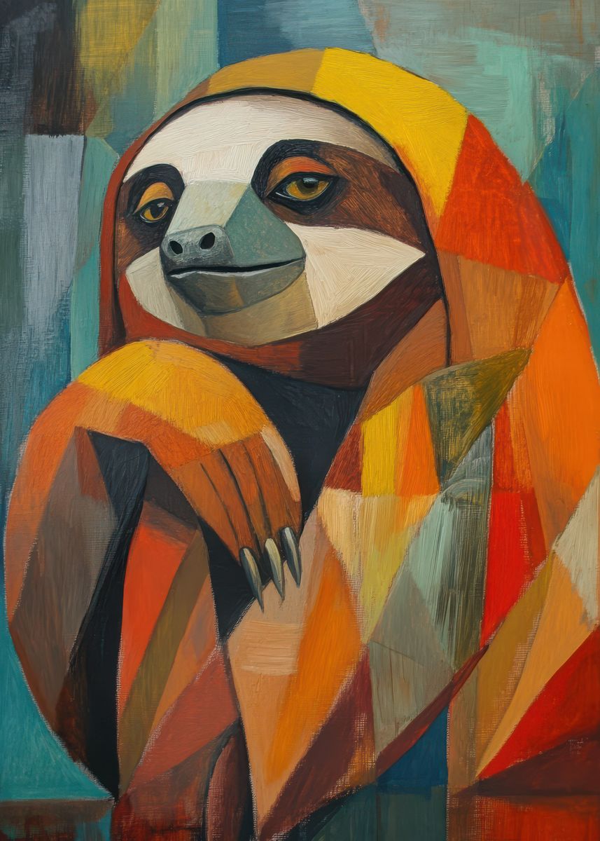 'Sloth Oil Painting' Poster, picture, metal print, paint by suiiarts ...