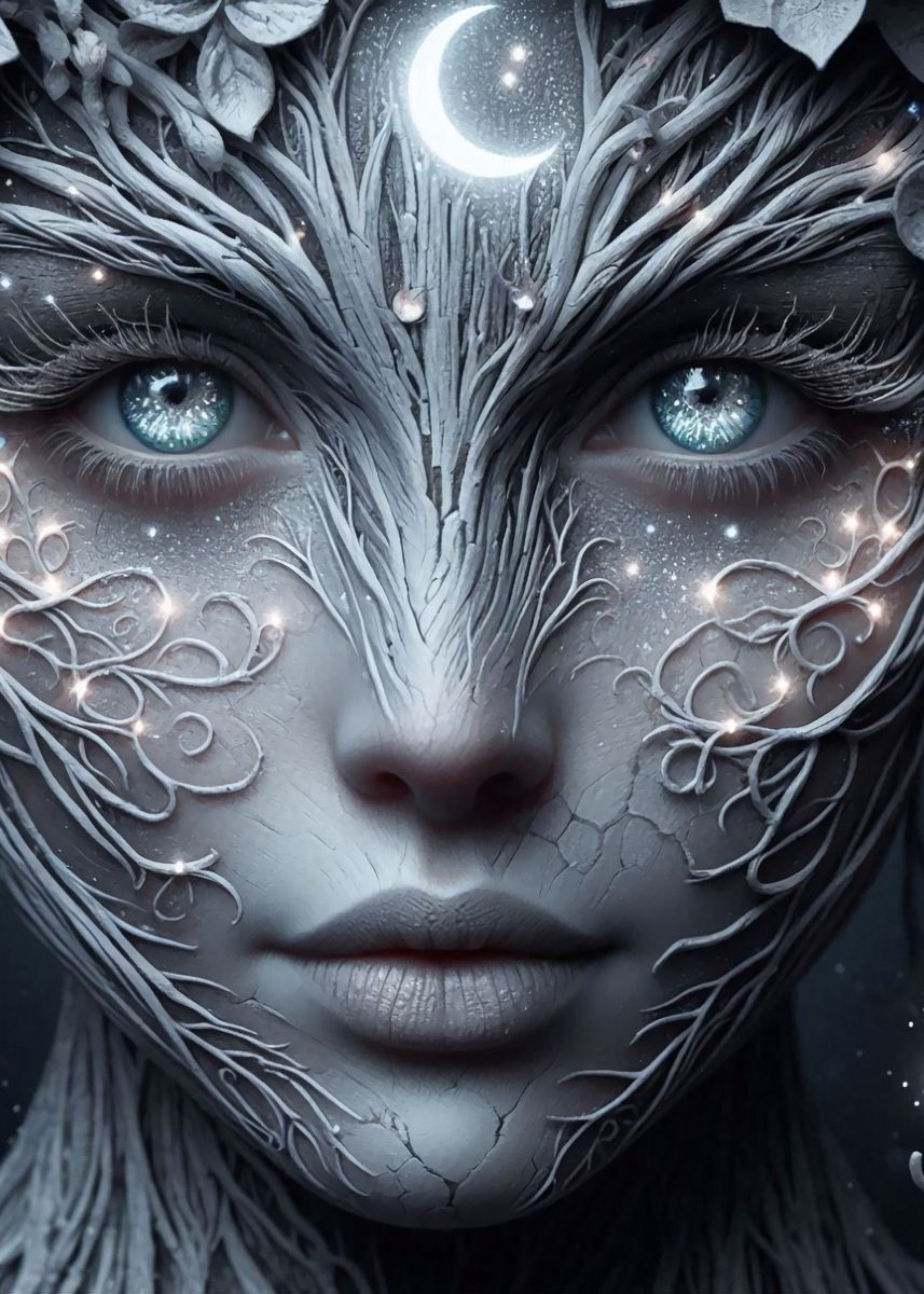 'Moonlit Forest Nymph' Poster, picture, metal print, paint by Faefreaks ...