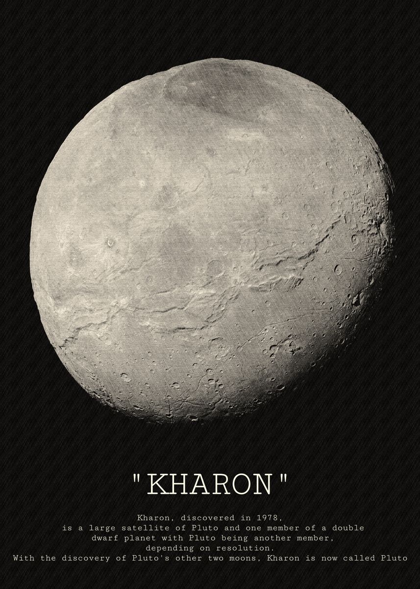 'Kharon, Pluto's Moon' Poster, picture, metal print, paint by Brexmore ...
