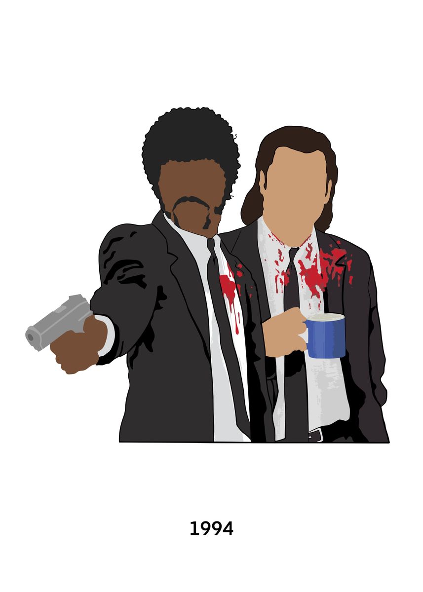 'Pulp Fiction Minimalist Art' Poster, picture, metal print, paint by ...