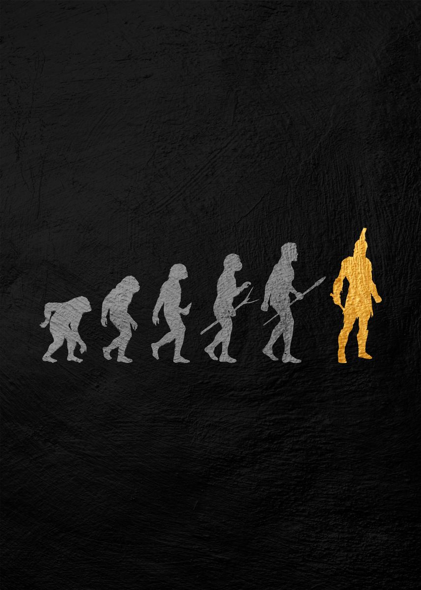 'Evolution of Man' Poster, picture, metal print, paint by Metal Wonder ...