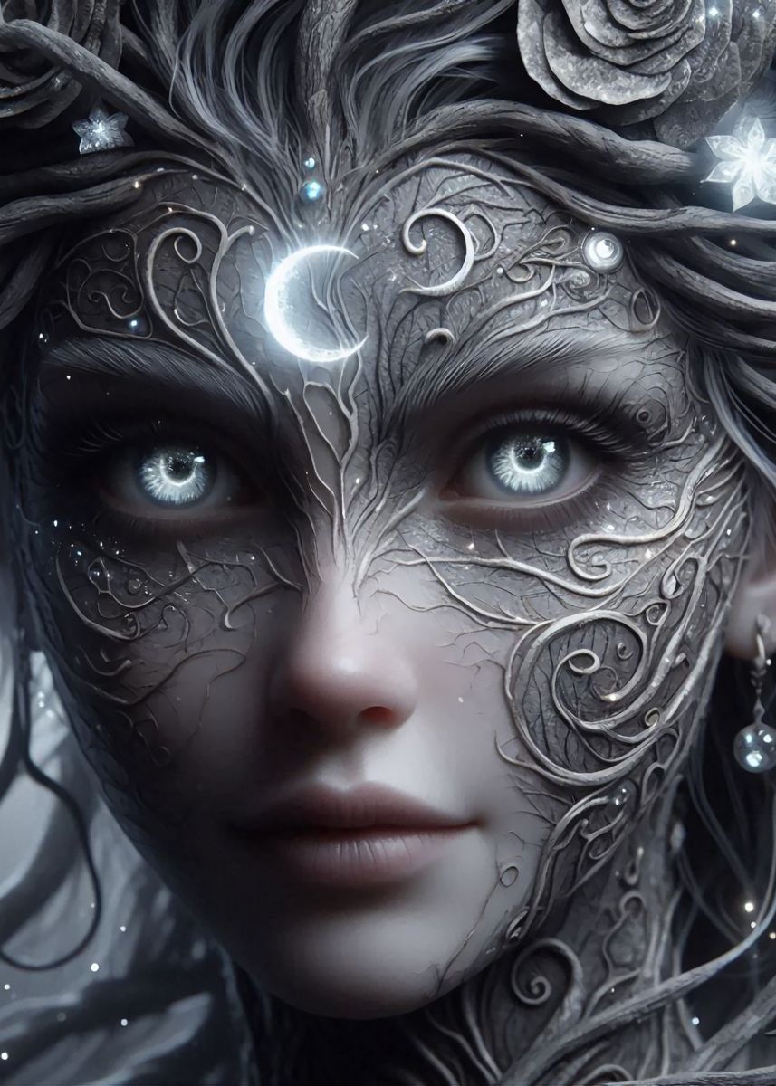 'Moonlit Forest Nymph' Poster, picture, metal print, paint by Faefreaks ...