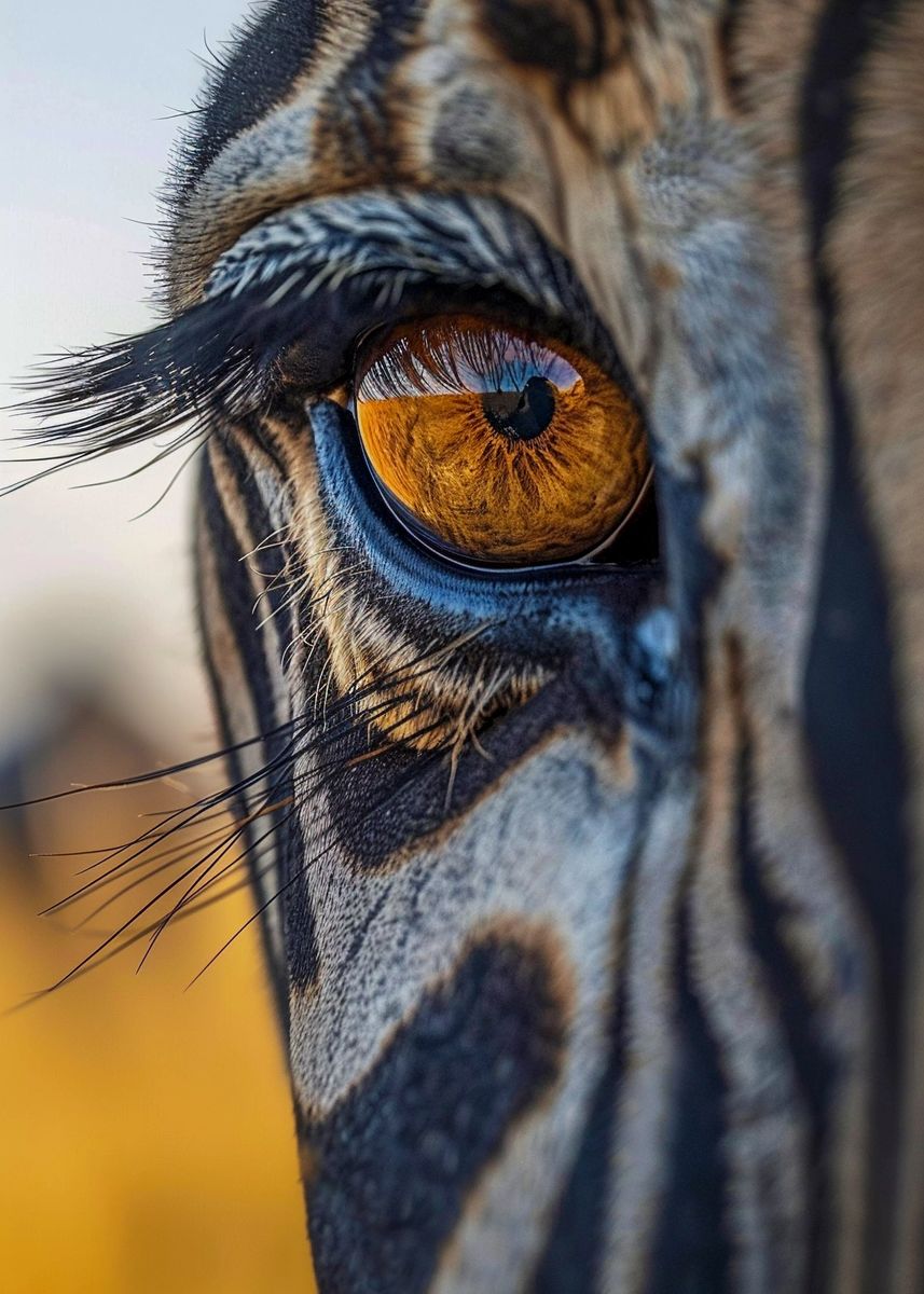 'Zebra Eye Close-Up' Poster, picture, metal print, paint by AissaStore ...