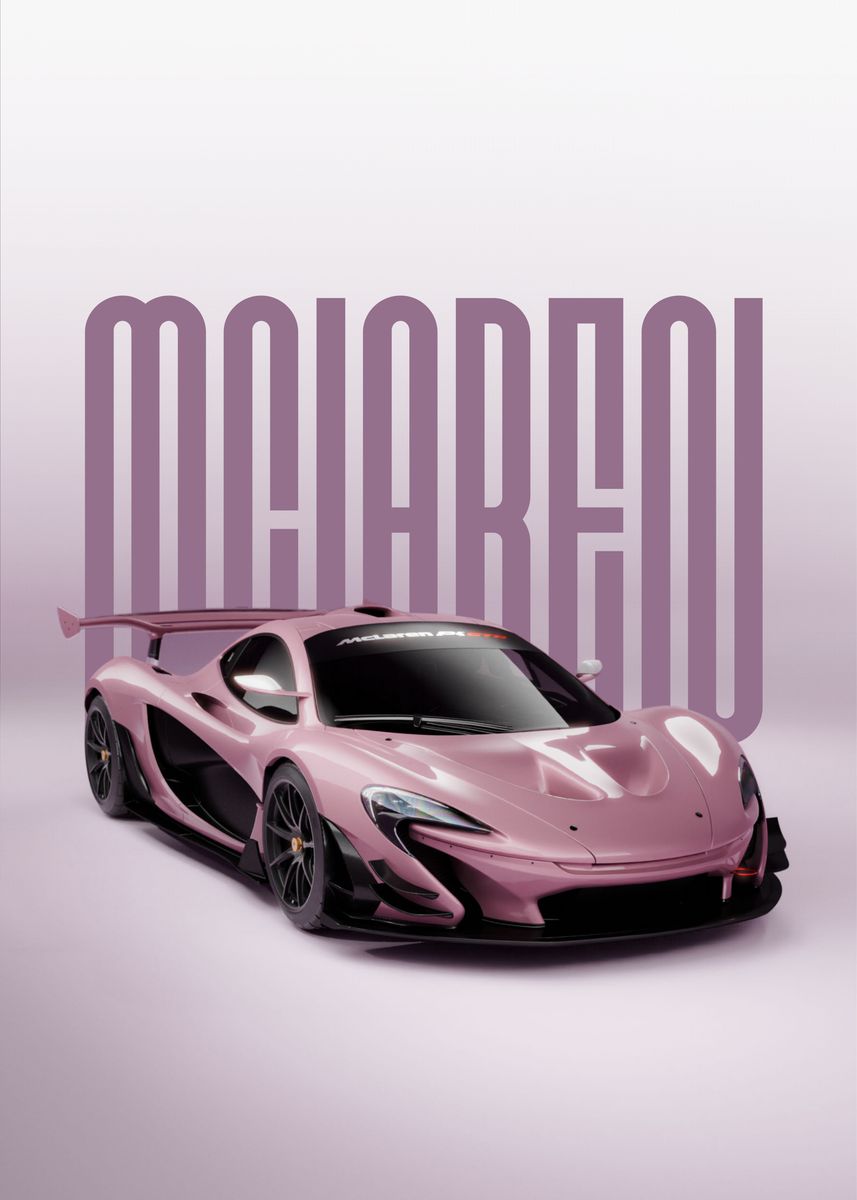 'Pink McLaren P1' Poster, picture, metal print, paint by Jakob Krusec ...