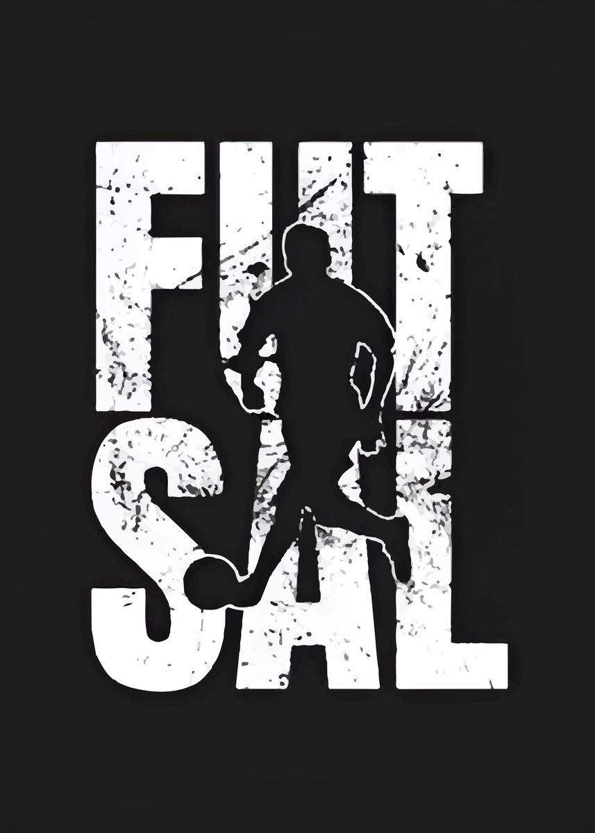 'Futsal Player Silhouette' Poster, picture, metal print, paint by angga ...