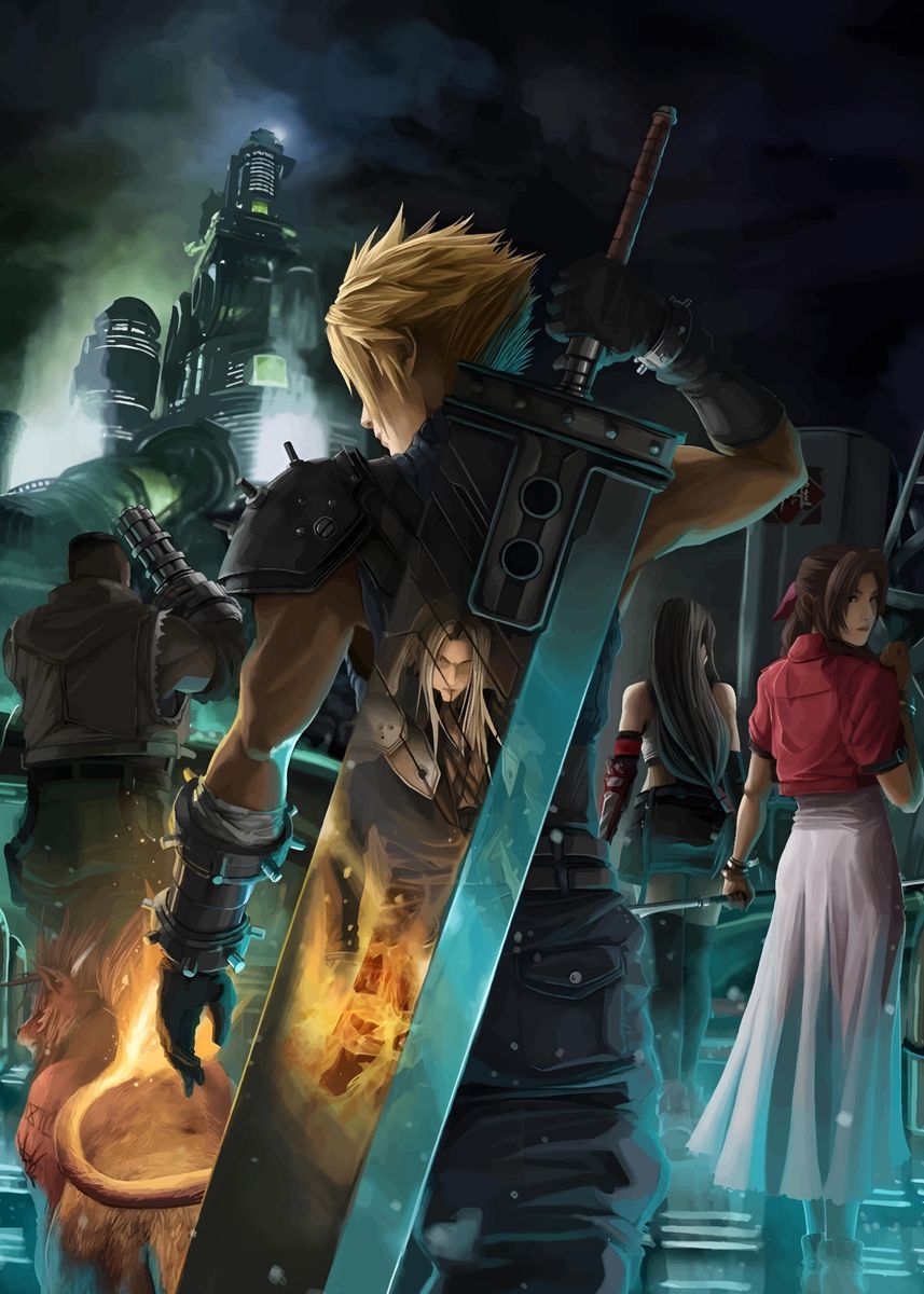 'Cloud Strife and Friends' Poster, picture, metal print, paint by ...