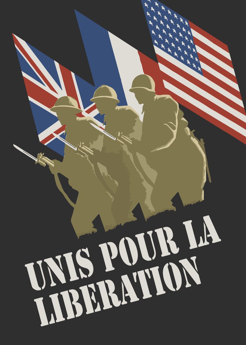 'WWII Allied Propaganda Poster' Poster, picture, metal print, paint by ...