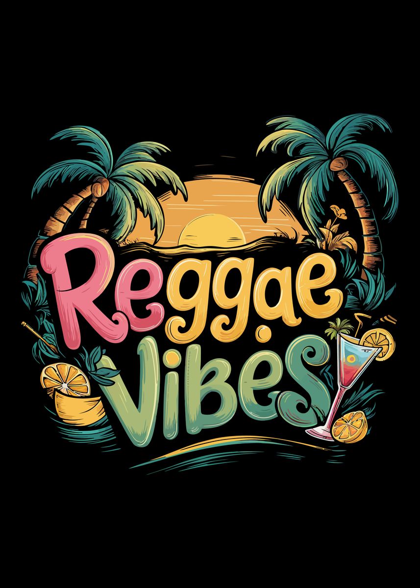 'Reggae Vibes' Poster, picture, metal print, paint by Deborah Williams ...