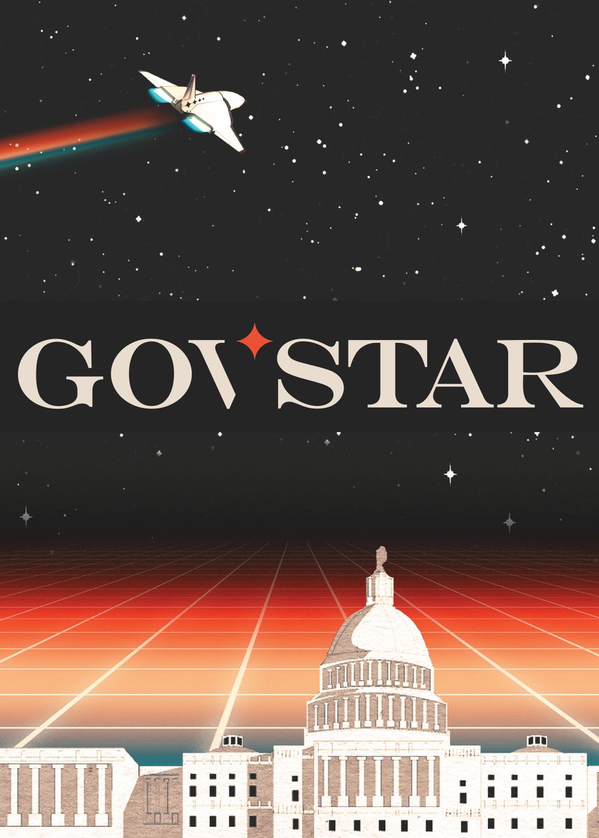 'GovStar Retro Space Art' Poster, picture, metal print, paint by ...