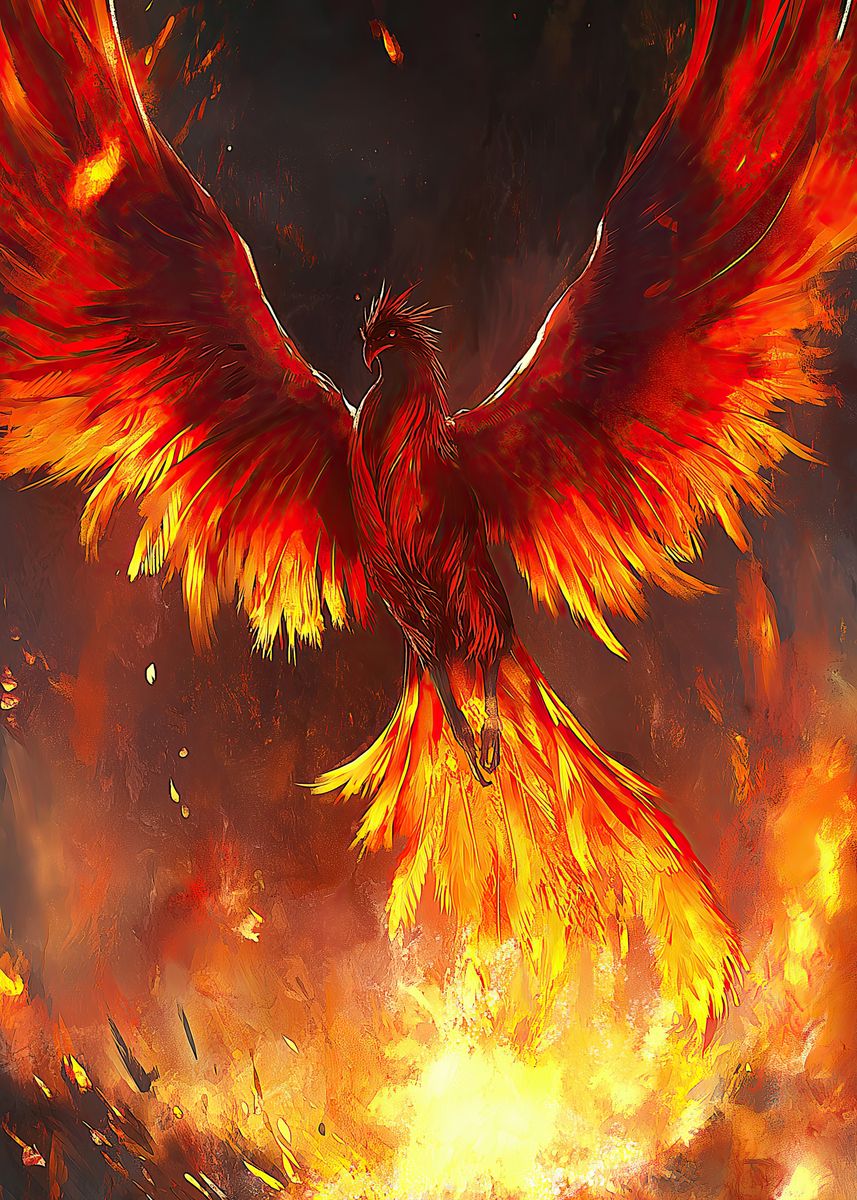 'Phoenix Rising' Poster, picture, metal print, paint by Design Splash ...
