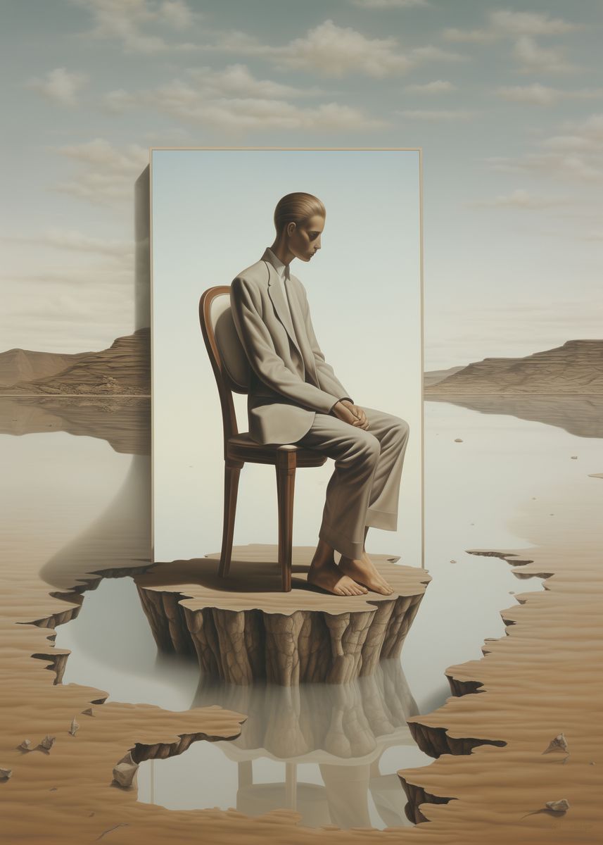 'Man in a Frame' Poster, picture, metal print, paint by Massive Dynamic ...