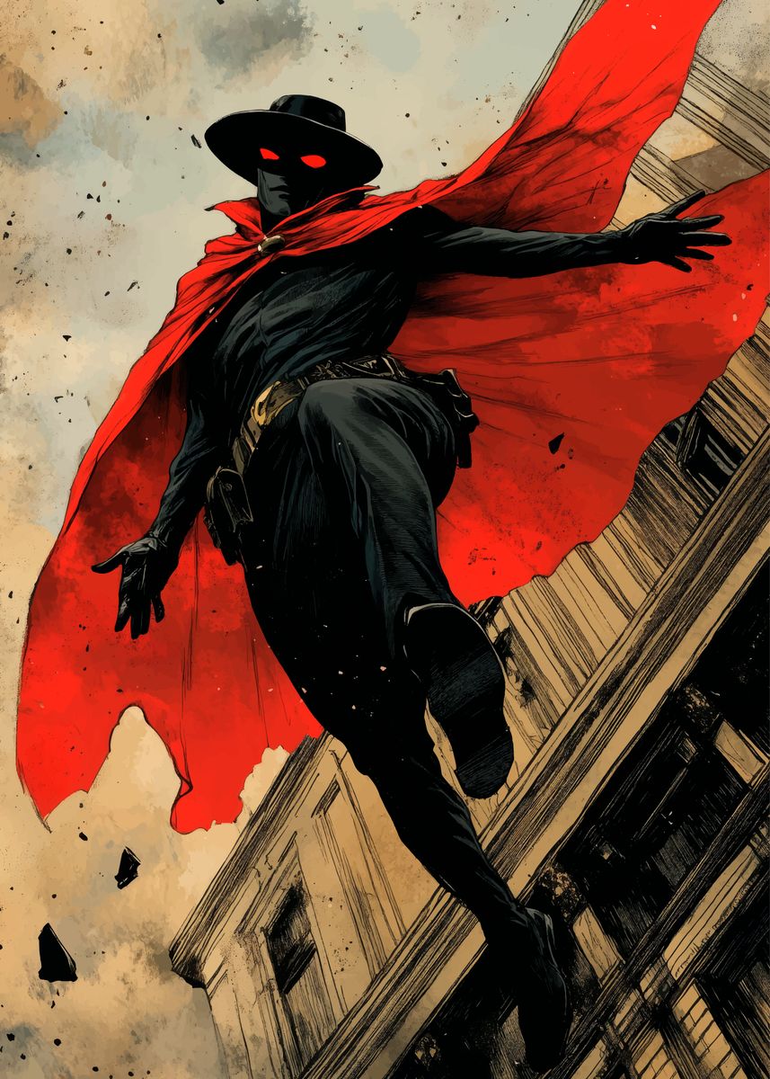 'The Shadow, Comic Book Art' Poster, picture, metal print, paint by ...