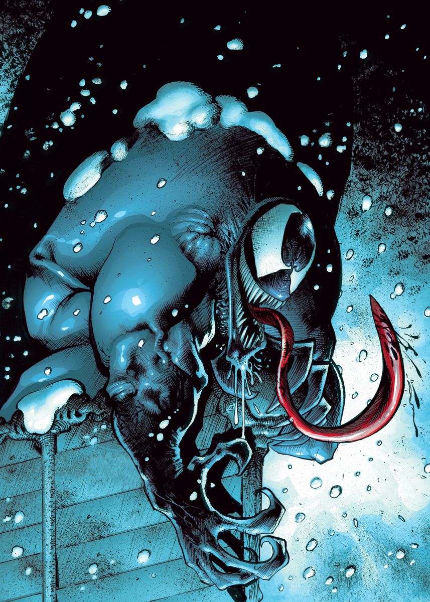 'Snow Slither Venom' Poster, picture, metal print, paint by Marvel ...