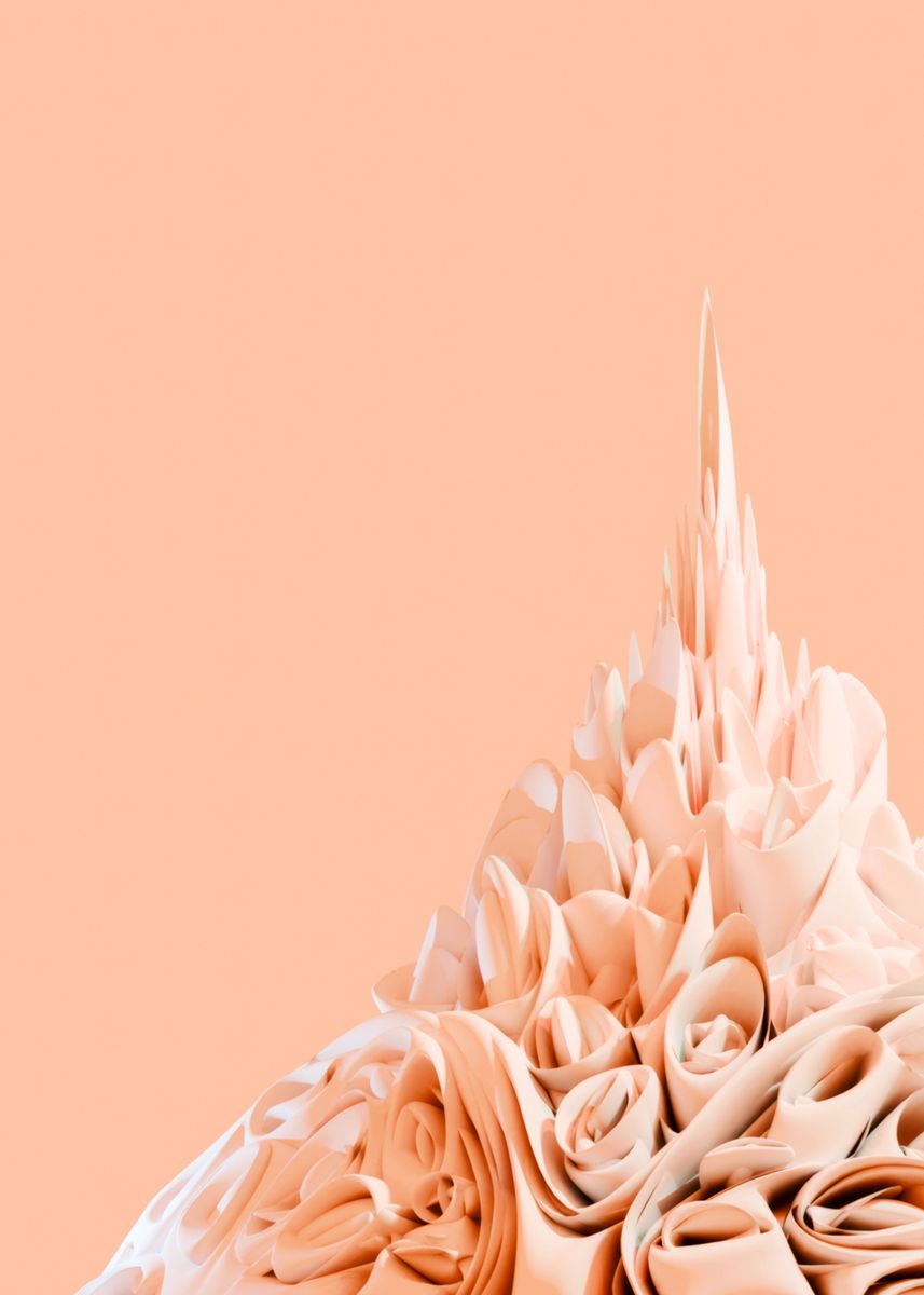 'Abstract Peach Castle' Poster, picture, metal print, paint by ...