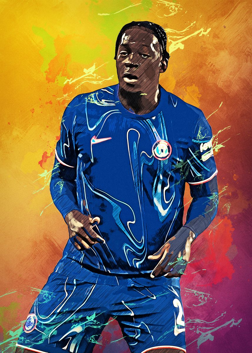 'Axel Disasi Portrait' Poster, picture, metal print, paint by MeJar ...