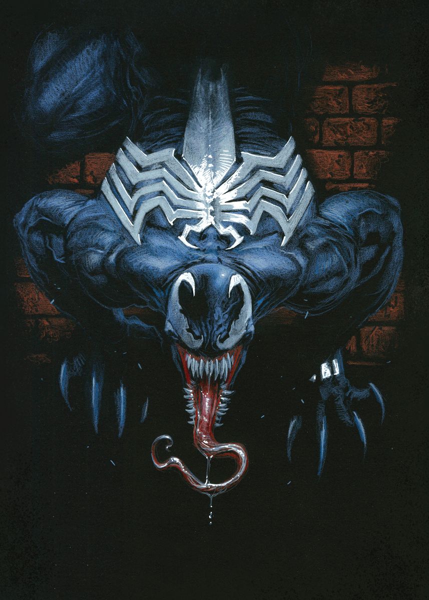 'Venom CrawlingTongue' Poster, picture, metal print, paint by Marvel ...