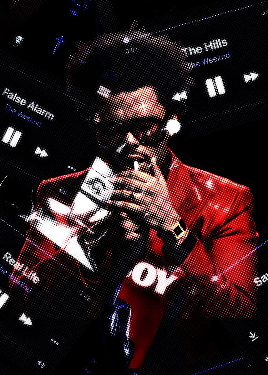 'The Weeknd Music Poster' Poster, picture, metal print, paint by | Displate