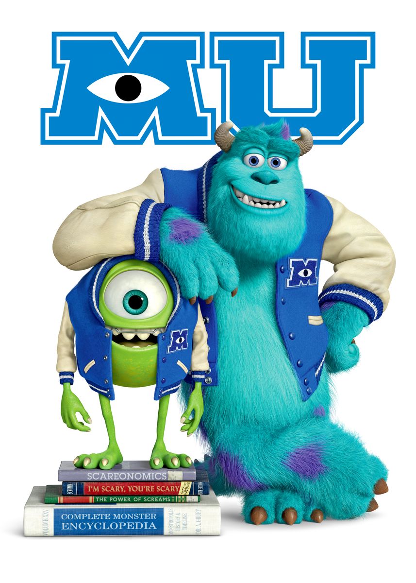 'Mike & Sully MU' Poster, picture, metal print, paint by Disney Pixar ...