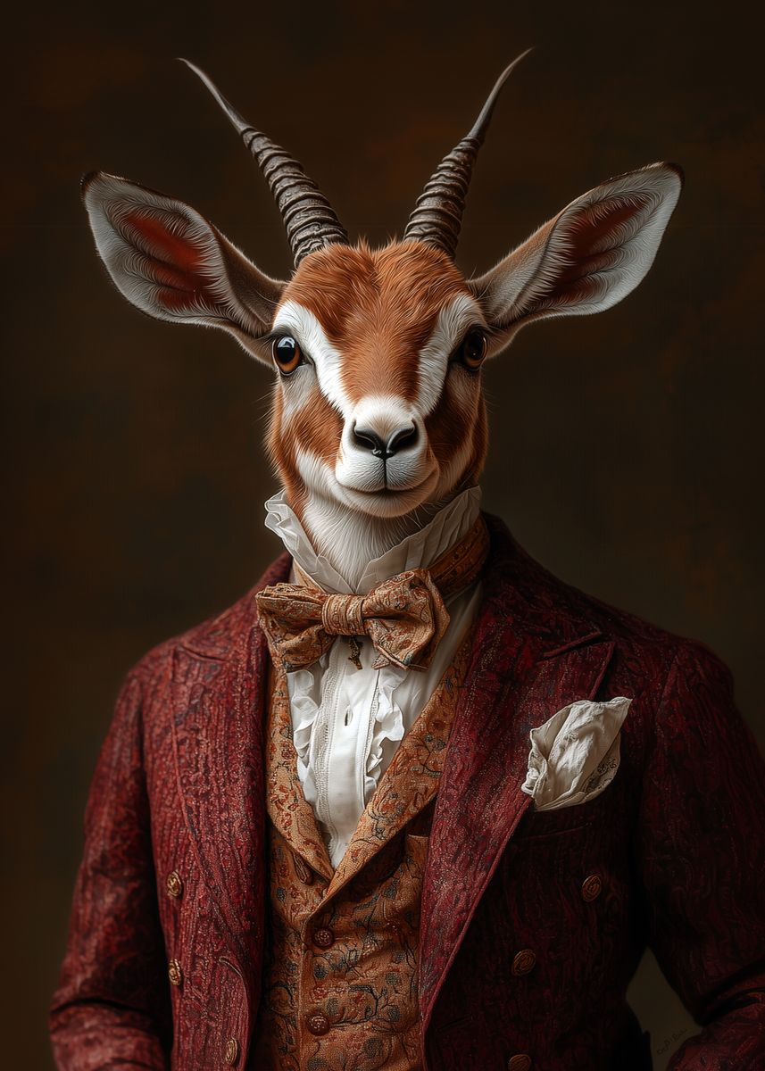 'Regal Springbok' Poster, picture, metal print, paint by Notorious ...