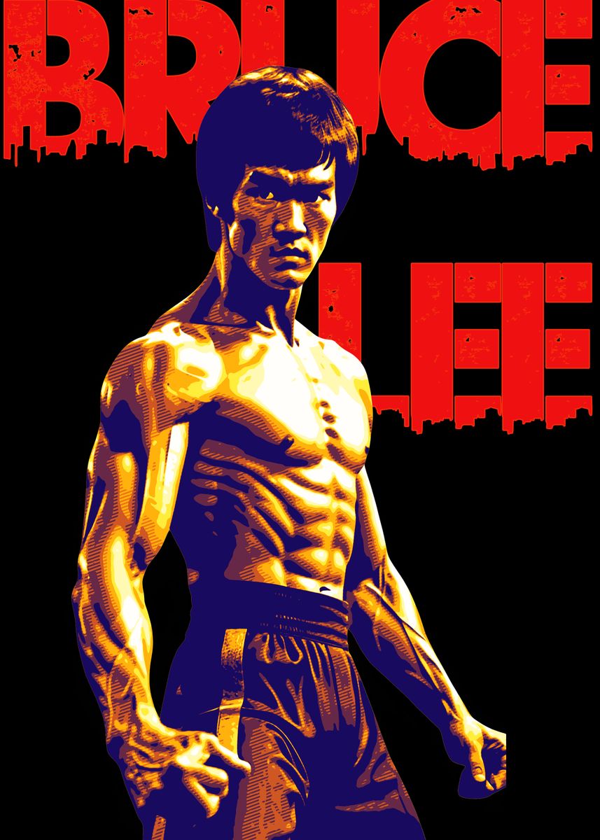 'Bruce Lee Portrait' Poster, picture, metal print, paint by maxmoen ...