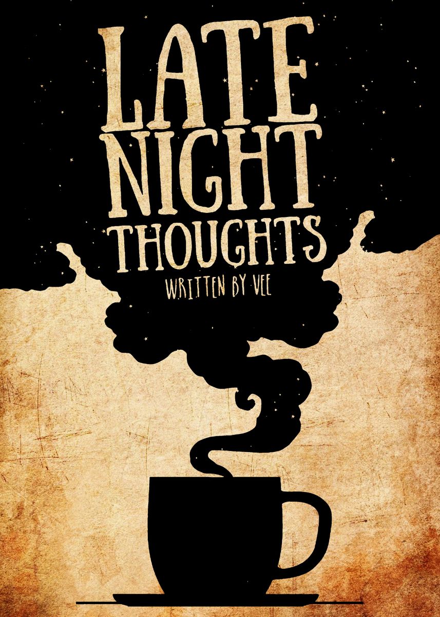 'Late Night Thoughts Book Cover' Poster, picture, metal print, paint by ...