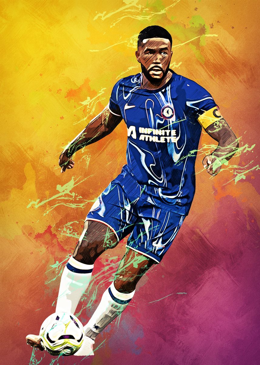 'Reece James' Poster, picture, metal print, paint by MeJar Sport | Displate