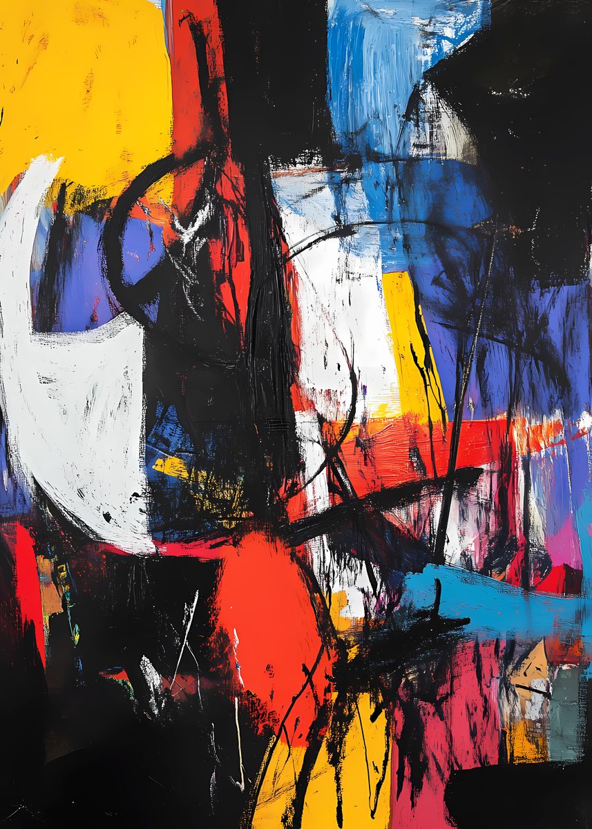 'Abstract Expressionist Painting' Poster, picture, metal print, paint ...