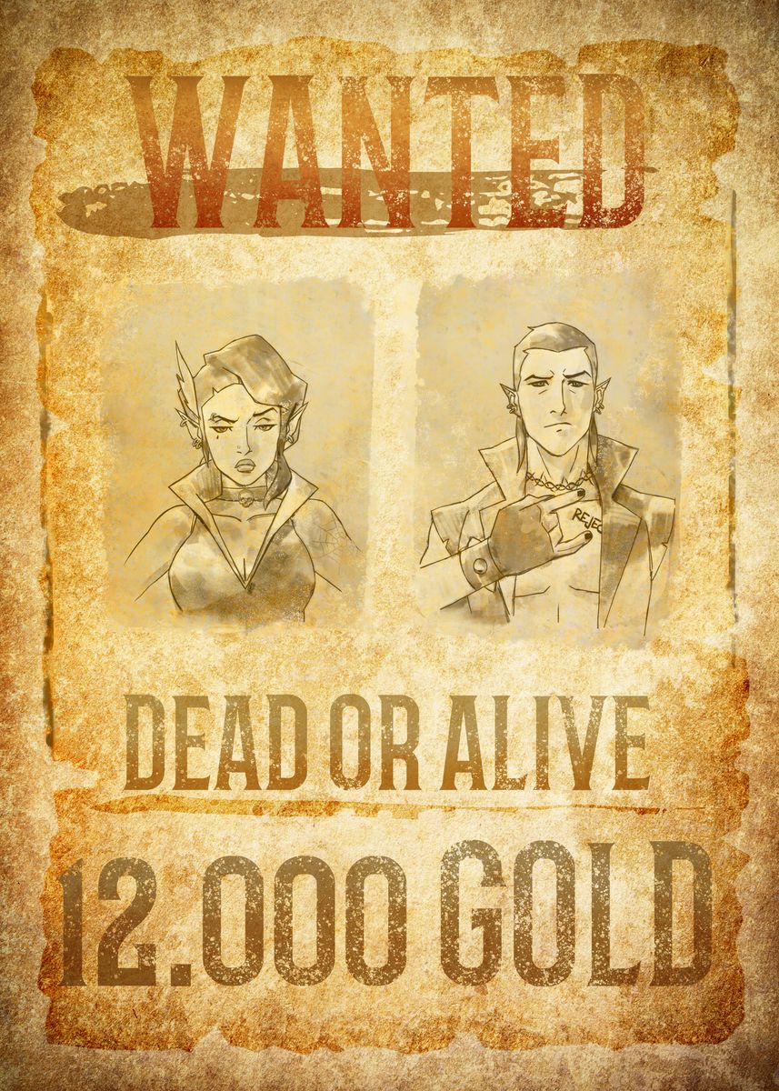 'Vex & Vax Wanted Poster' Poster, picture, metal print, paint by The ...