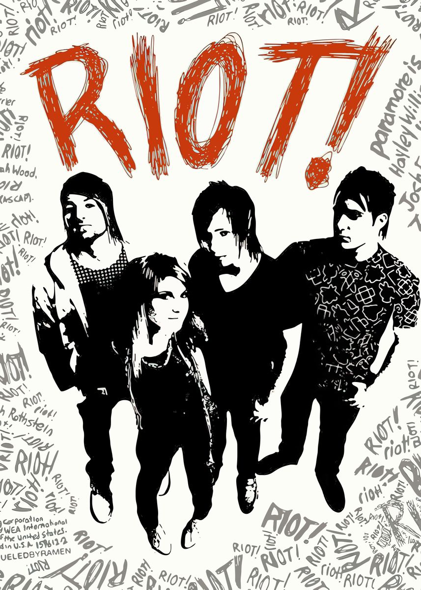 'Riot Band Poster' Poster, picture, metal print, paint by Rans Studio ...