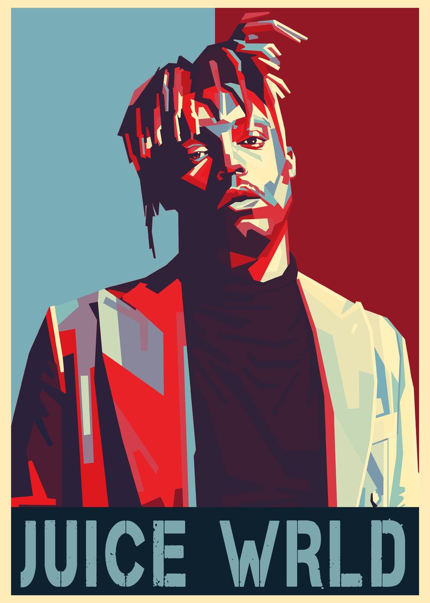 'Juice Wrld Pop Art Portrait' Poster, picture, metal print, paint by ...