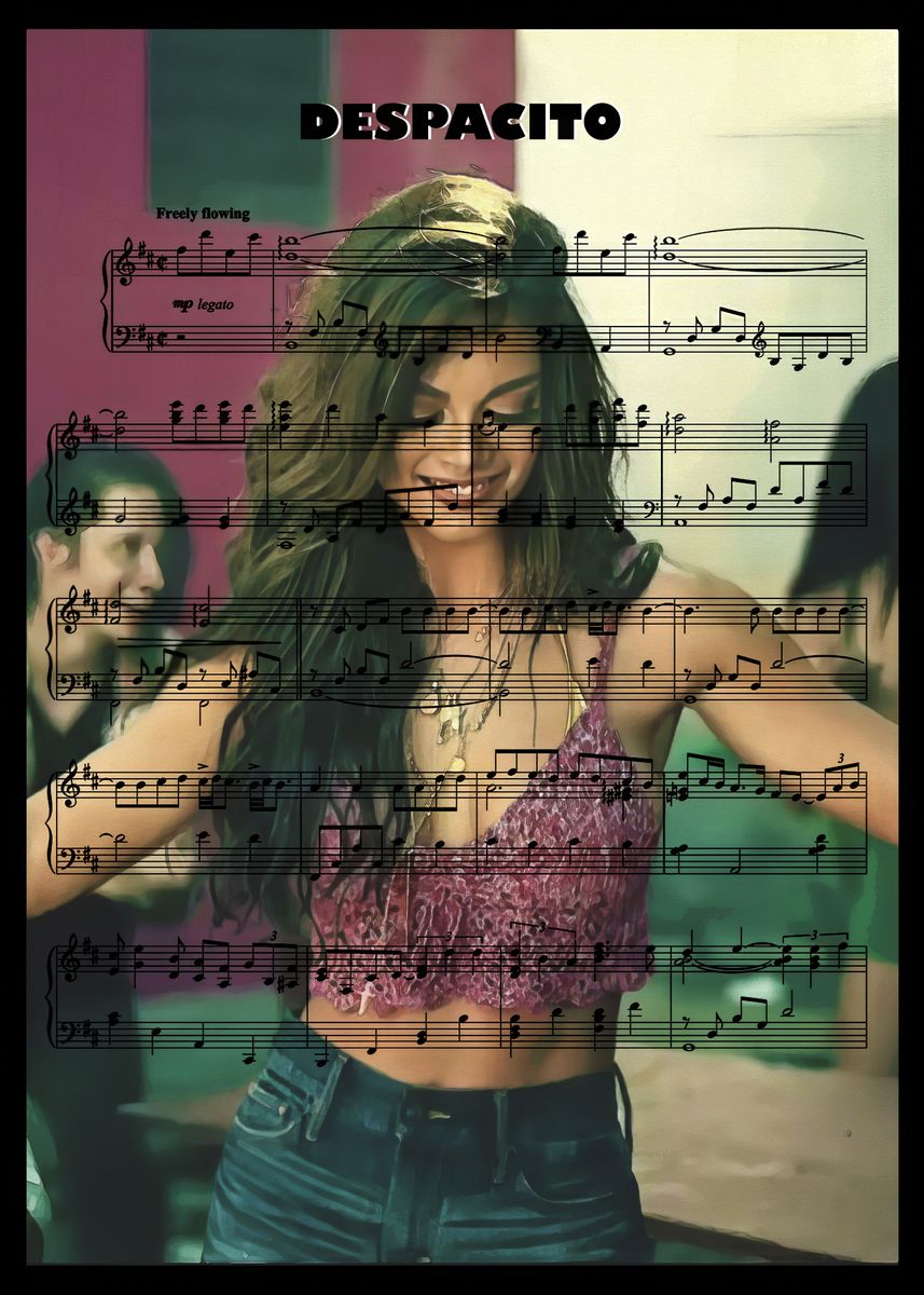 'Despacito Sheet Music' Poster, picture, metal print, paint by Graphics ...