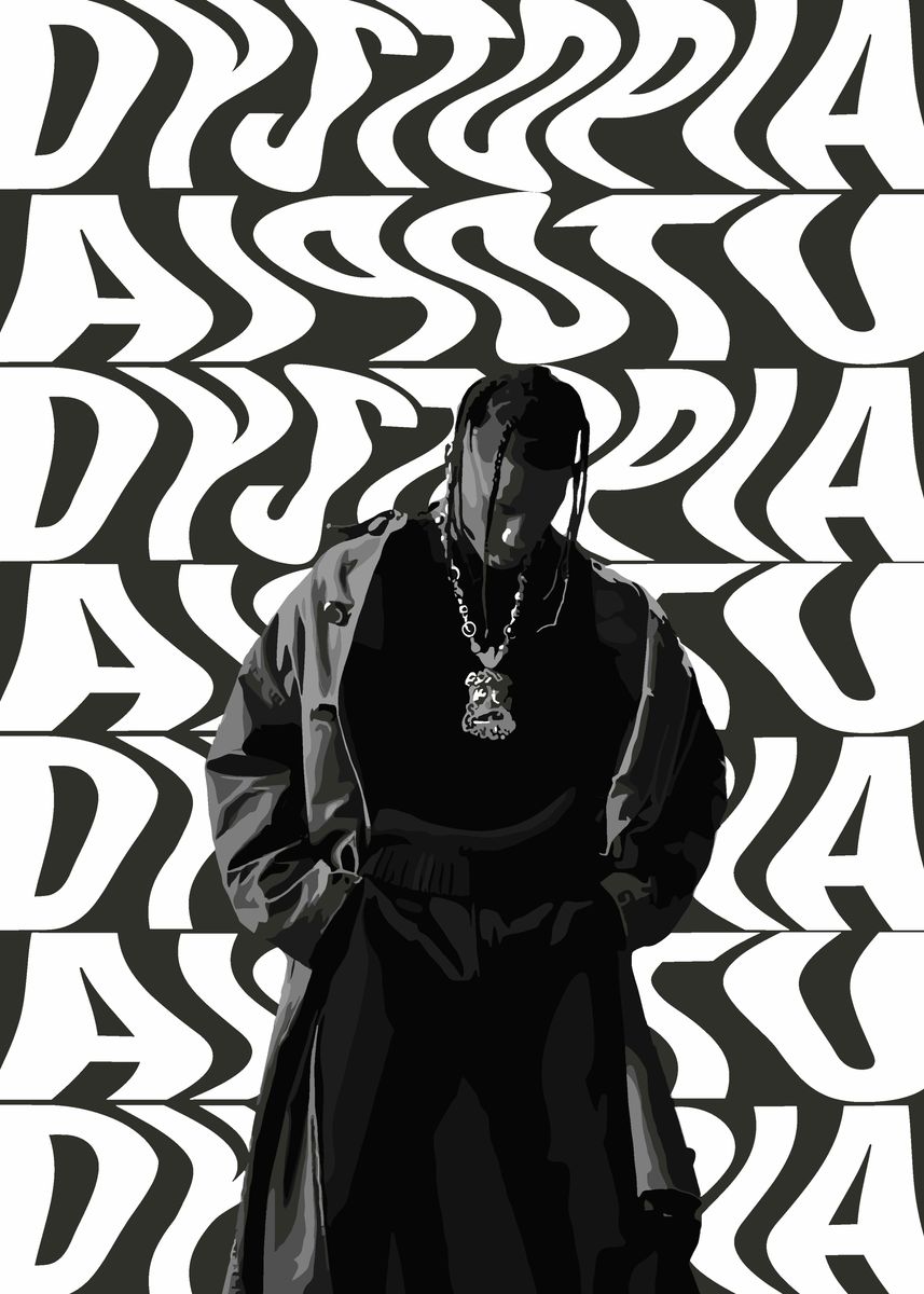 'Travis Scott Digital Art' Poster, picture, metal print, paint by ...