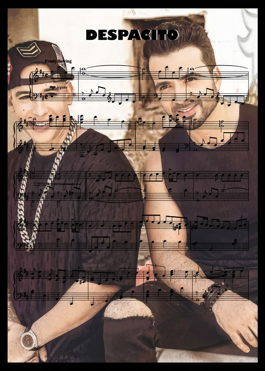 'Despacito Sheet Music' Poster, picture, metal print, paint by Graphics ...
