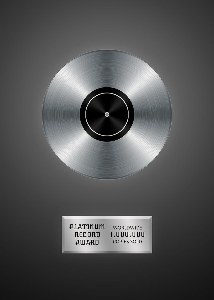 'Platinum Record Award' Poster, picture, metal print, paint by Kaz ...