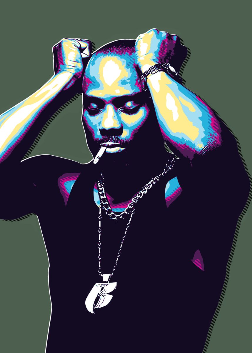 'DMX Rapper ' Poster, picture, metal print, paint by maxmoen | Displate