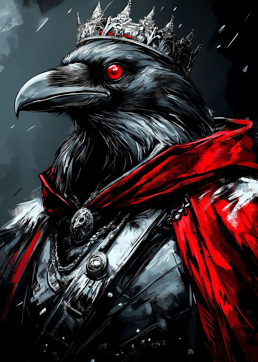 'Raven King Digital Art' Poster, picture, metal print, paint by Melvina ...