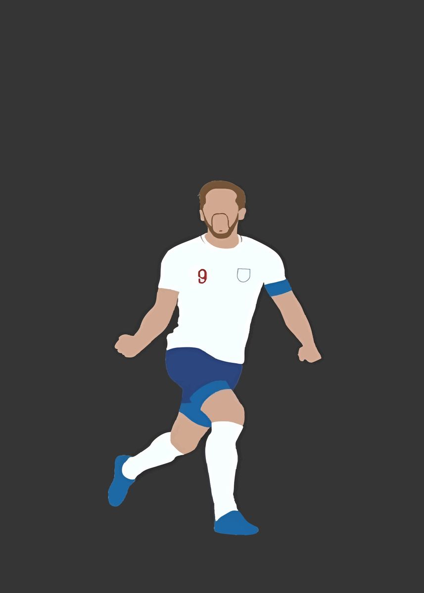 'Harry Kane' Poster, picture, metal print, paint by angga wicaksono ...