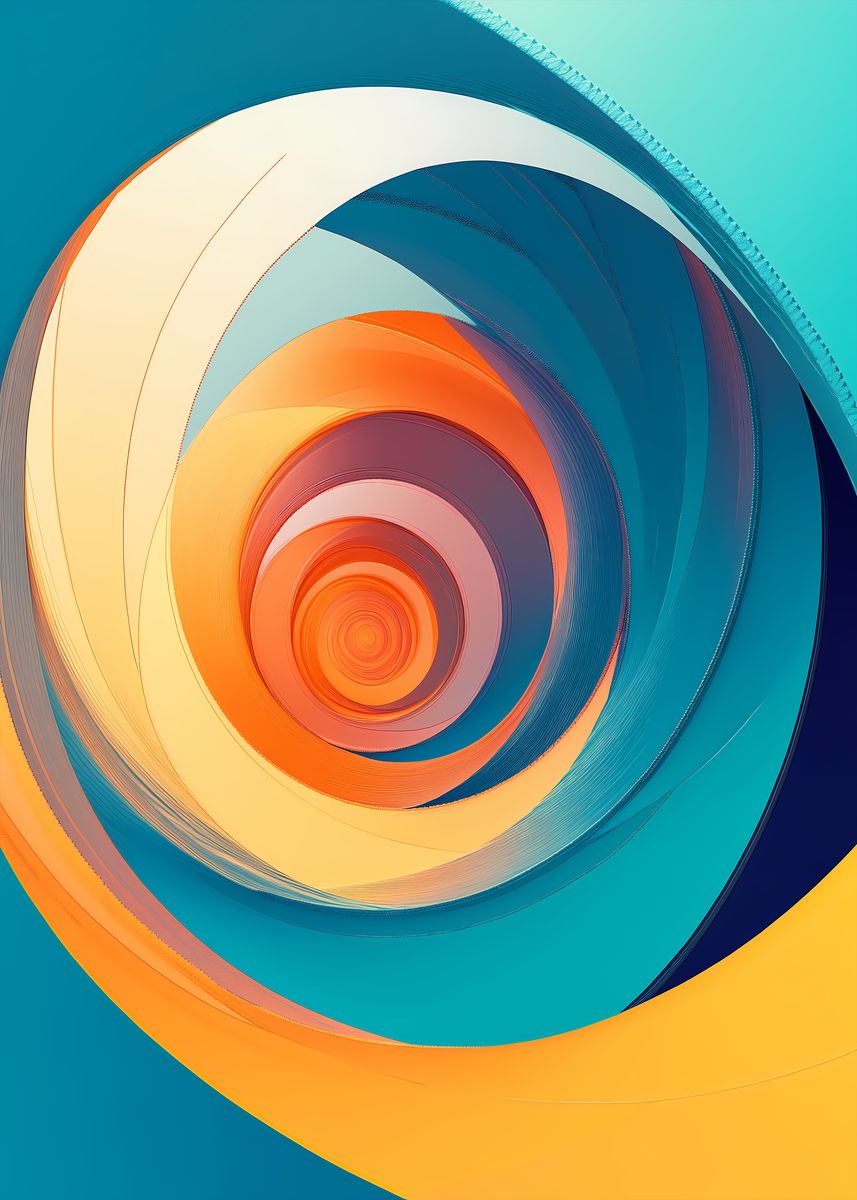 'Abstract Spiral Artwork' Poster, picture, metal print, paint by ...