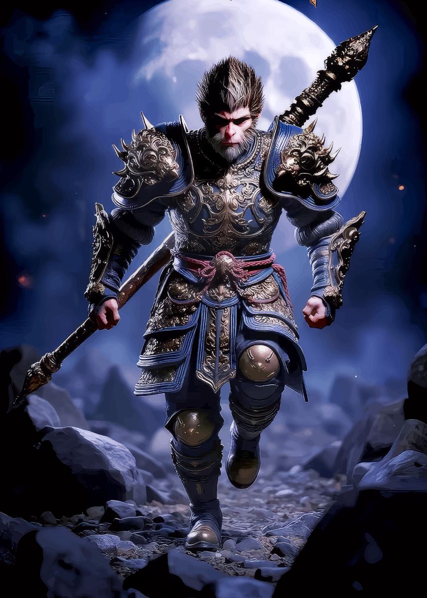 'Black myth wukong' Poster, picture, metal print, paint by | Displate