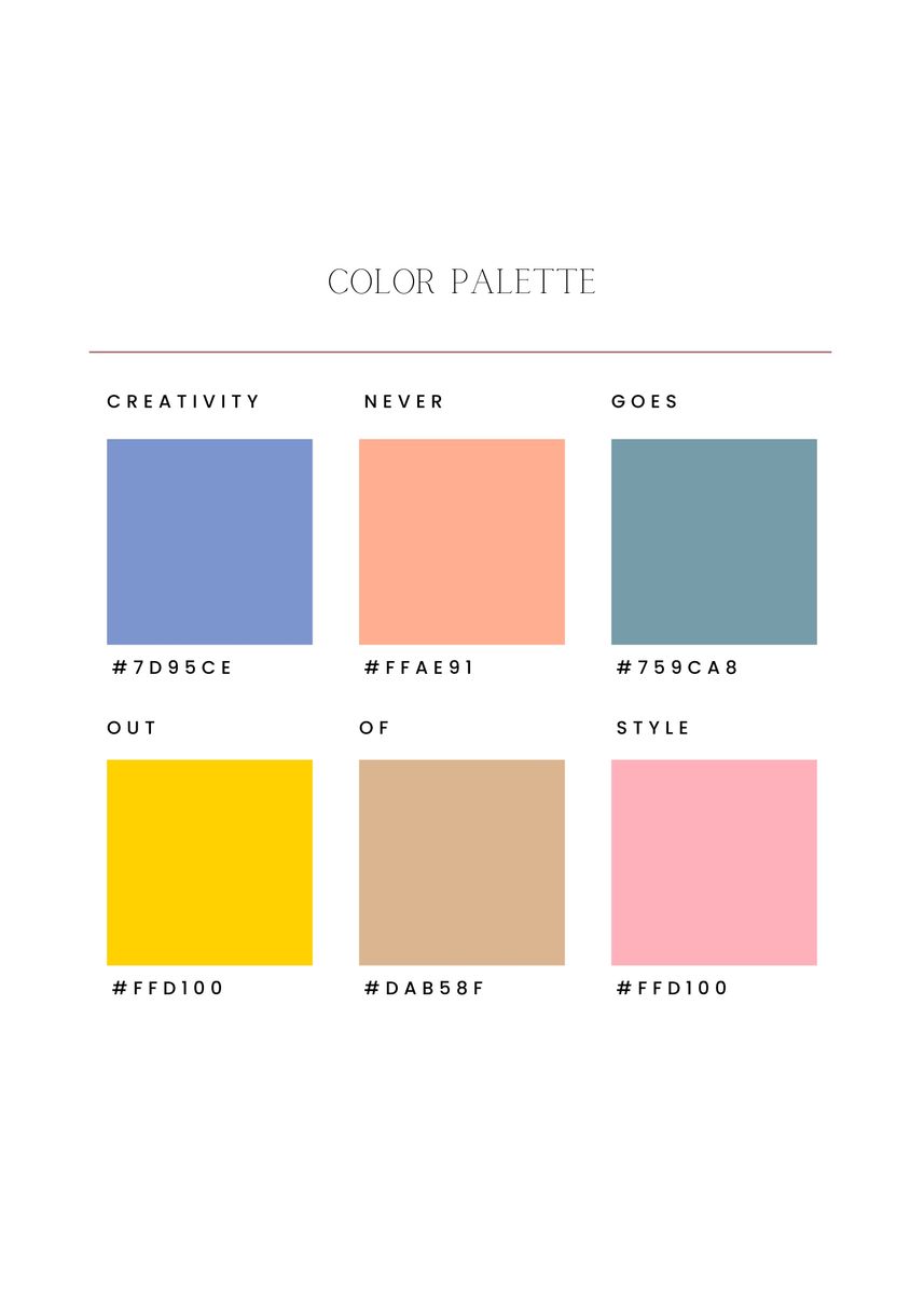 'Color Palette Chart' Poster, picture, metal print, paint by YAN | Displate