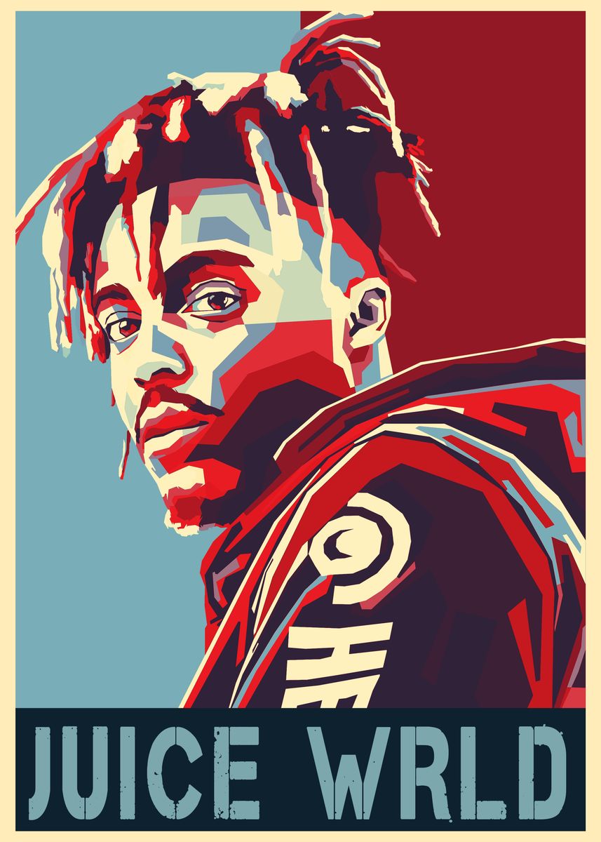'Juice Wrld Pop Art Poster' Poster, picture, metal print, paint by ...