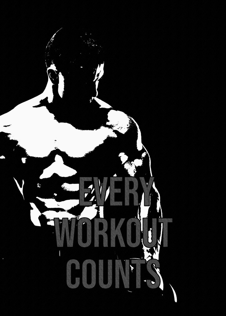 'Workout Motivation Poster' Poster, picture, metal print, paint by ...